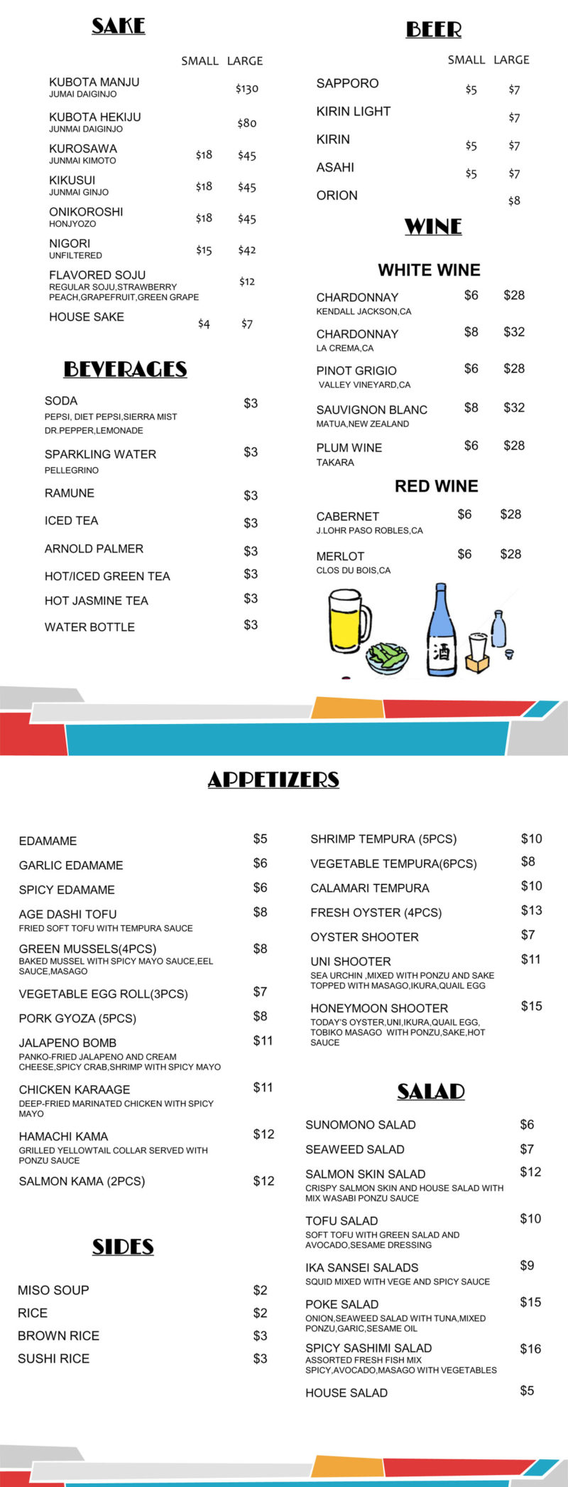 Our Full Menu - Sushi Plus One